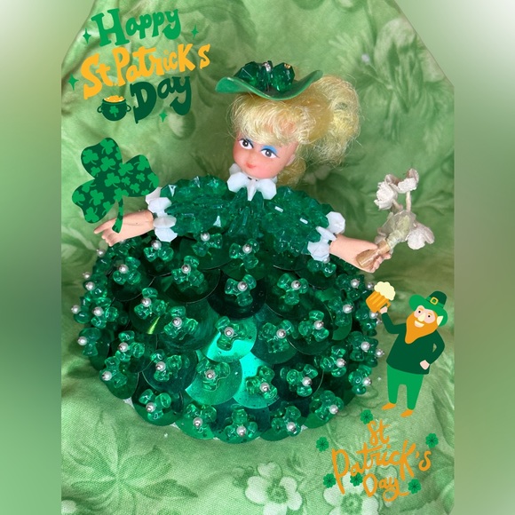 Vintage | Art | Lovely Irish Lass Kitch 6s Fun Mixed Media Doll | Poshmark